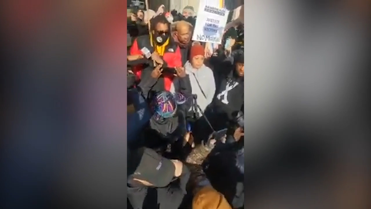 Demonstrators react to not guilty verdict of Kyle Rittenhouse | Miami ...