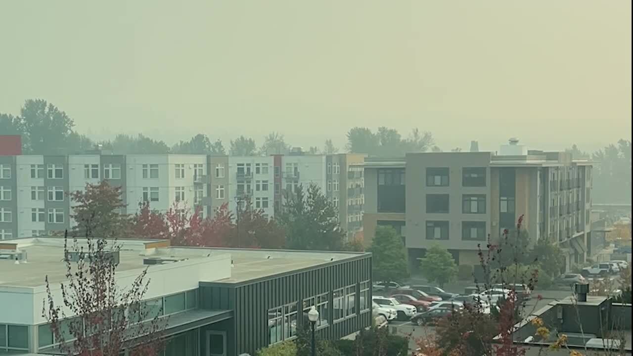 Galbraith, Lookout mountains disappear behind wildfire smoke in ...
