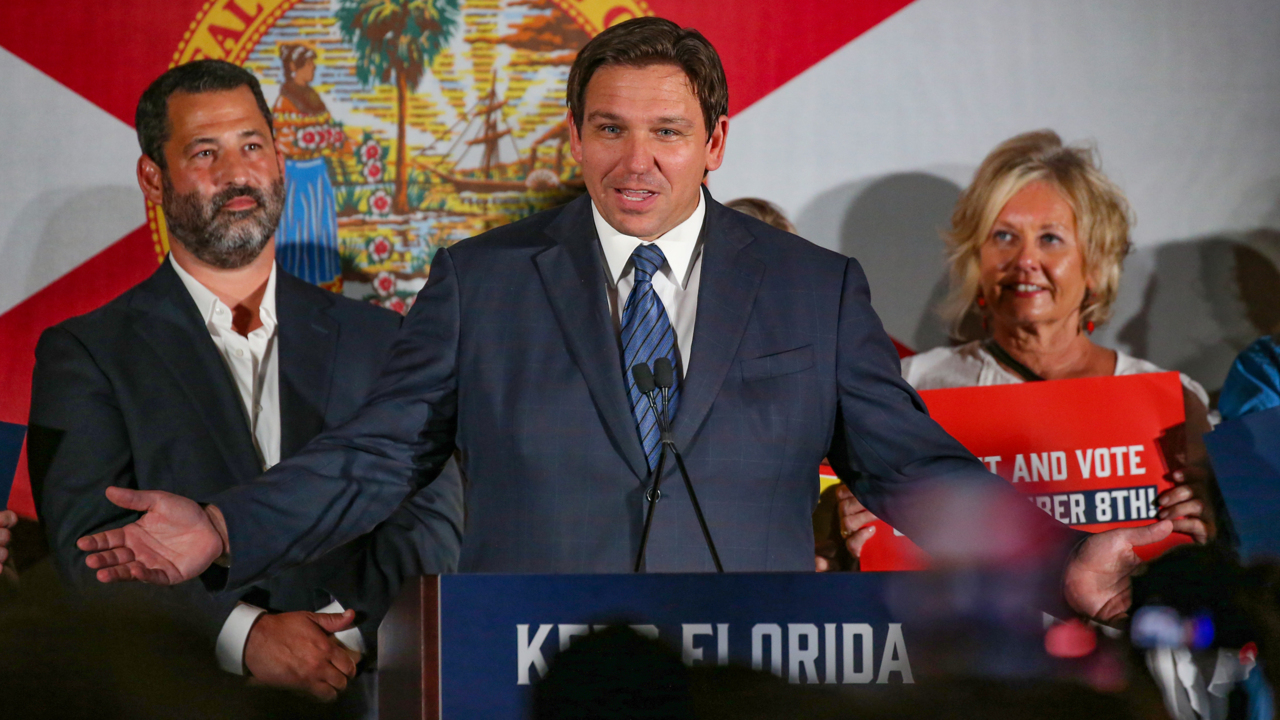 Gov. Ron DeSantis speaks during 'Keep Florida Free Tour' | Miami Herald