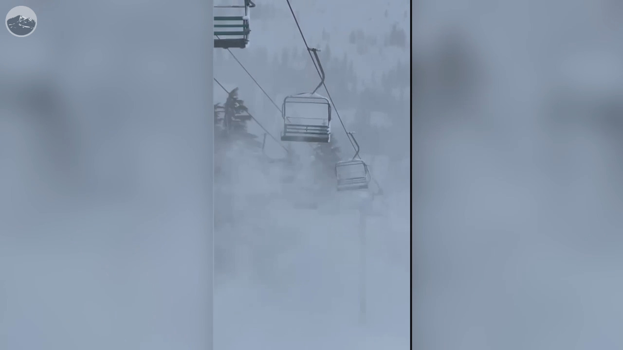 Video shows wild wind blowing ski lift chairs in Lake Tahoe | Modesto Bee