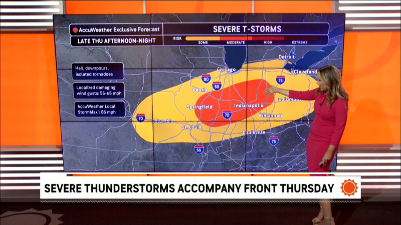 Severe thunderstorms to bring heavy rain and gusty winds to the Midwest ...