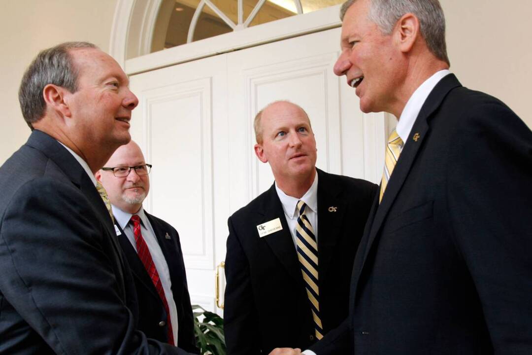 Georgia Tech president Bud Peterson talks about challenges in higher ...