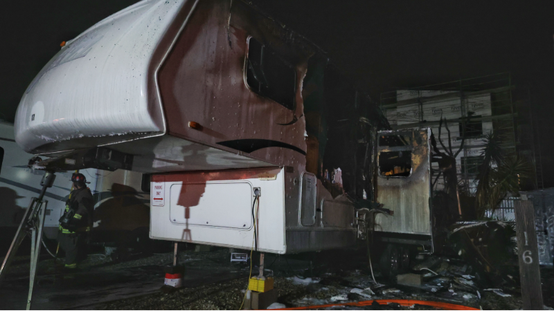 Grover Beach fire injures one person, damages three trailers | San Luis ...