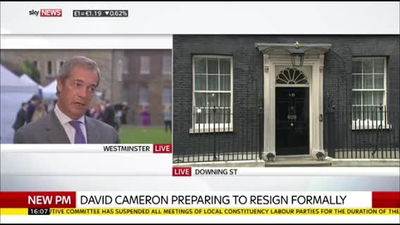 Nigel Farage And Kay Burley Heckled By Man With Megaphone During Sky ...