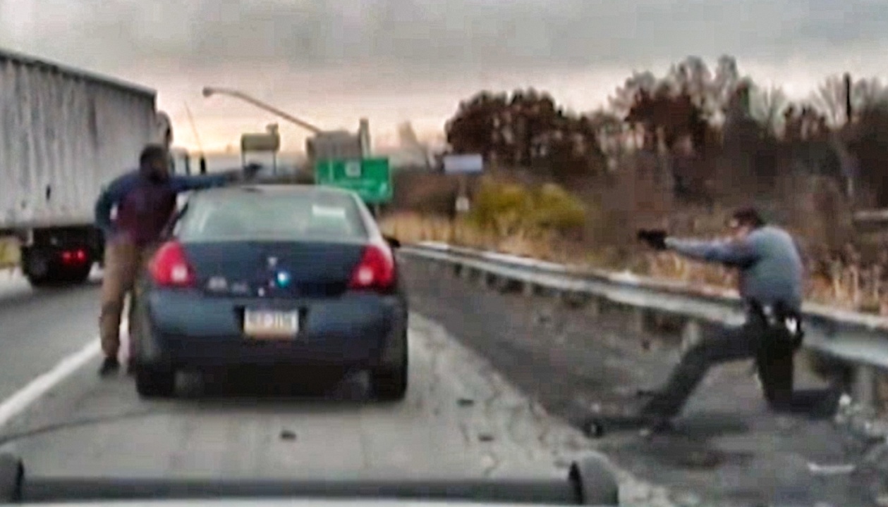 Dashcam Video Shows Intense Shootout Between Pennsylvania Troopers And