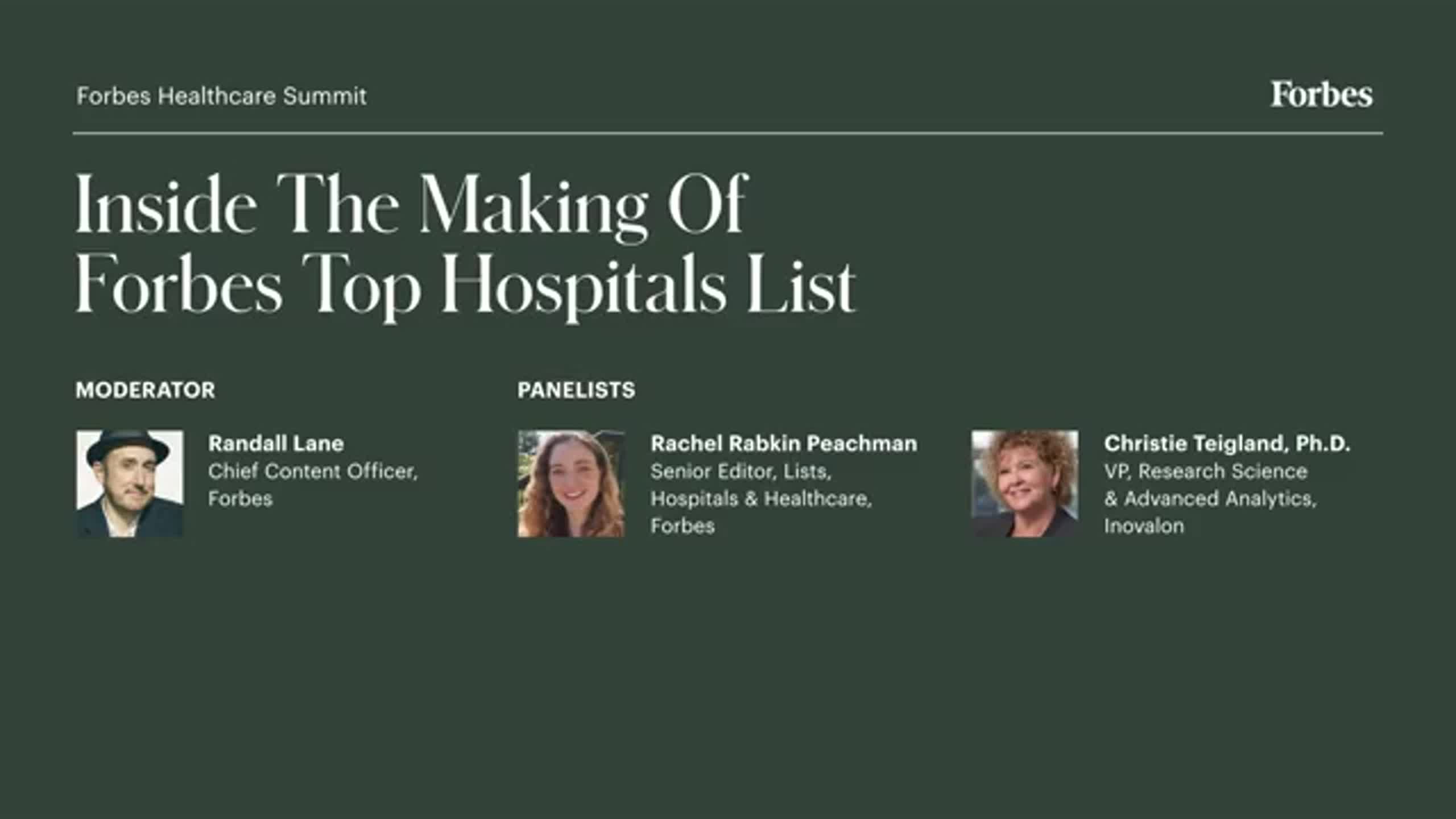 2025 Forbes Healthcare Summit | Inside The Making Of Forbes Top ...