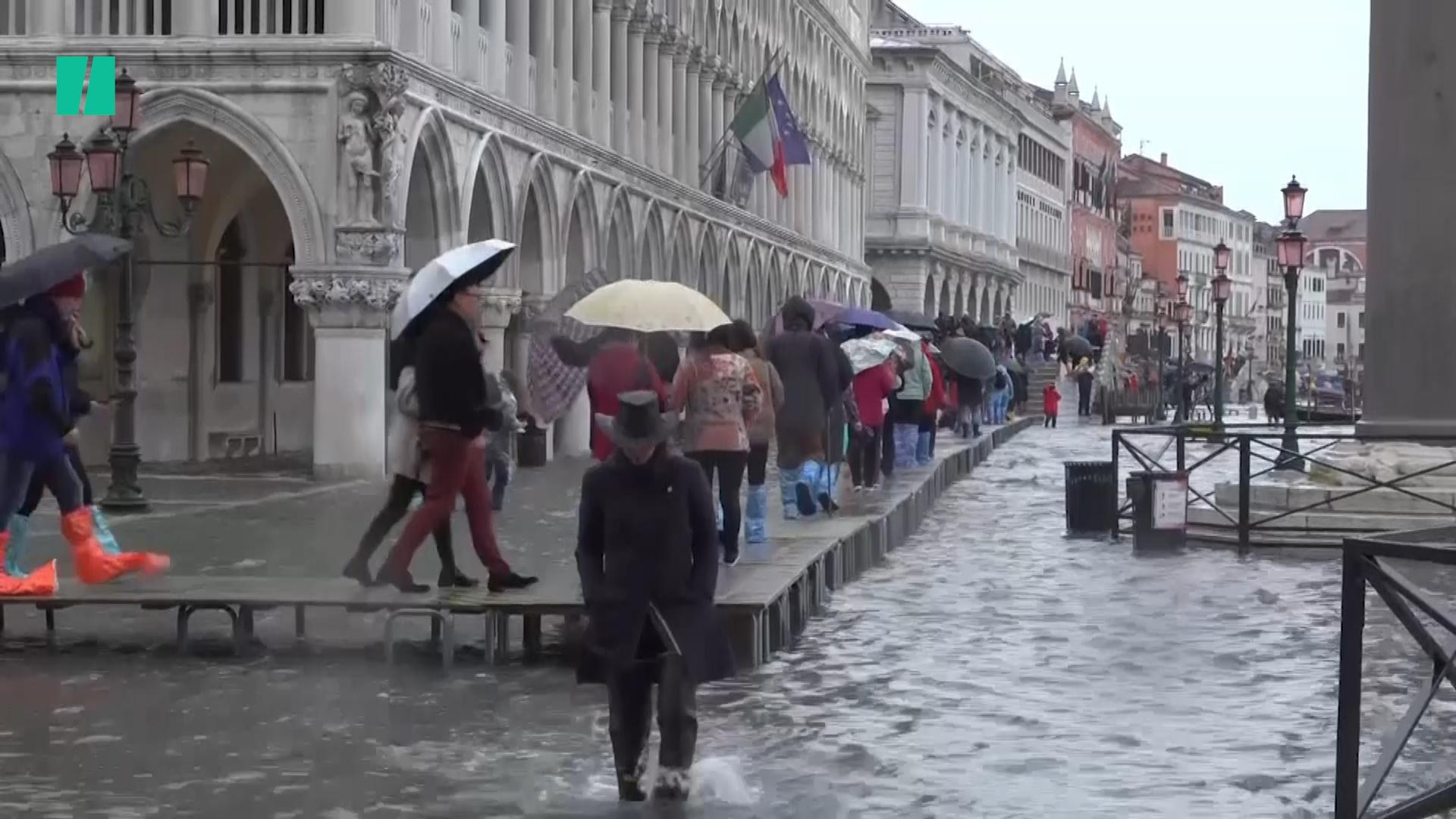 Venice Mayor Blames Climate Change As Italian City Inundated By Highest ...