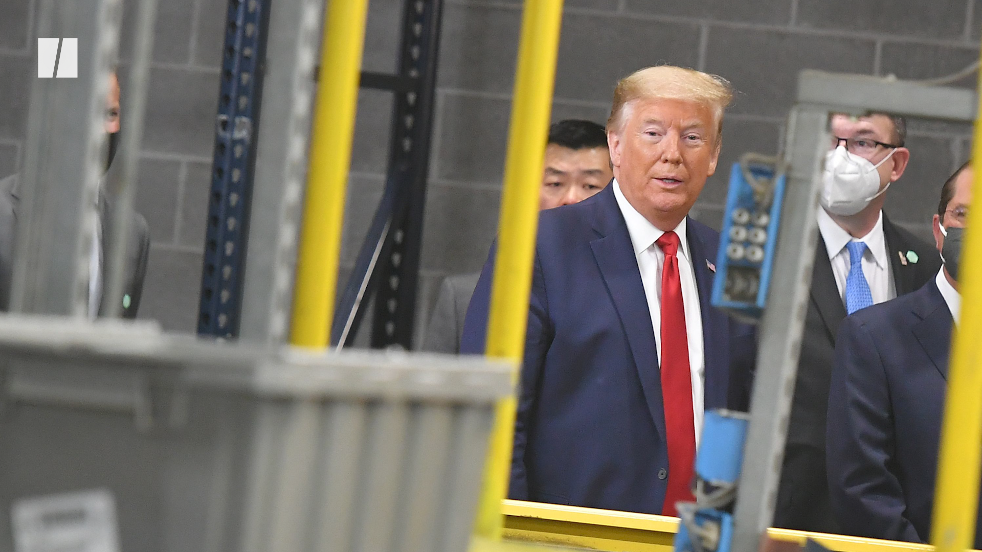 Donald Trump Refuses To Wear Mask At Mask Supplier, Suggests Testing Is ...