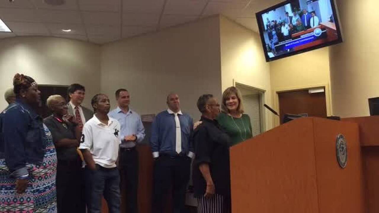 Commissioner Carol Whitmore recognizes longtime Manatee Memorial ...