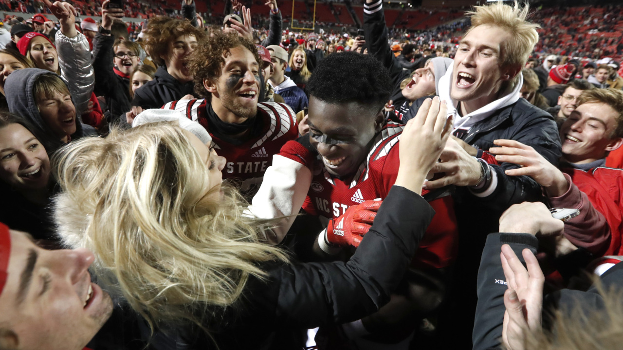 NC State battles North Carolina in college football rivalry game ...