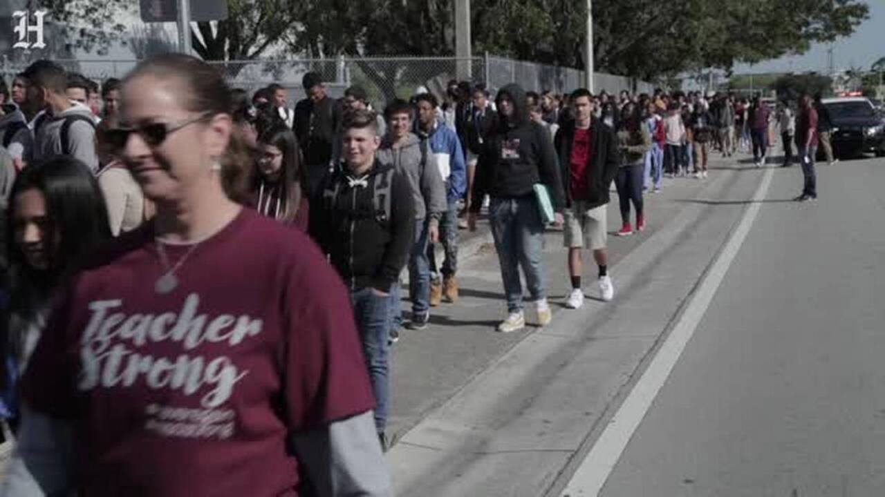 Students from American High walkout in support of Douglas | Durham ...