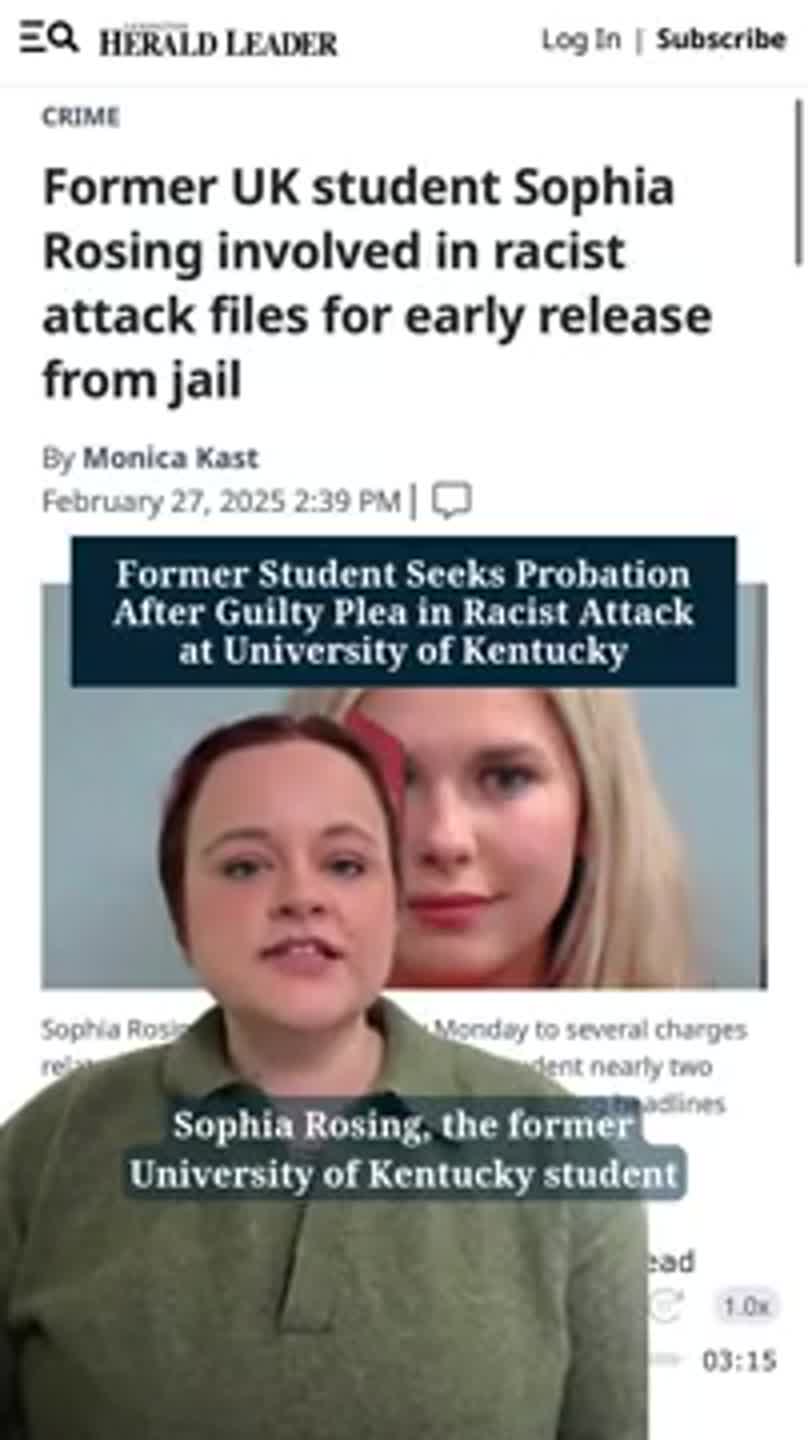 Ex-UK student Sophia Rosing asks for early release from jail ...