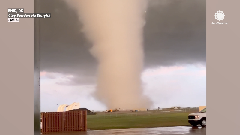 Massive tornado near Air Force base in Oklahoma | AccuWeather