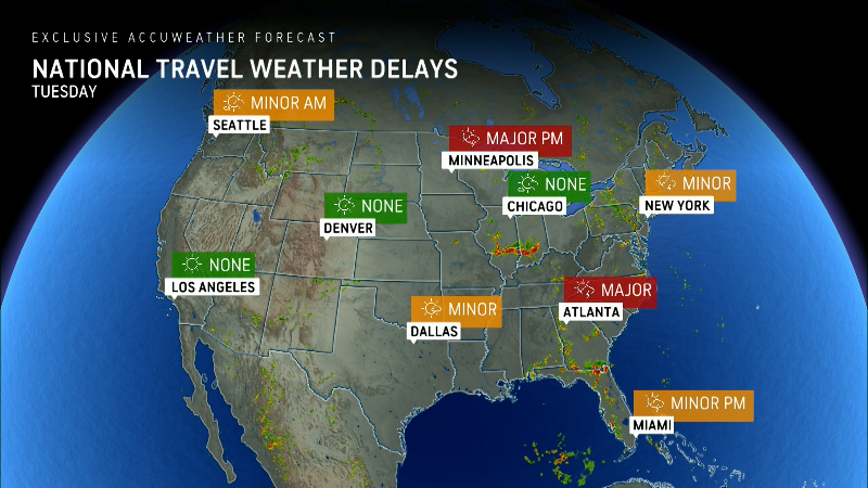 Thunderstorms to cause significant travel delays around the country on ...