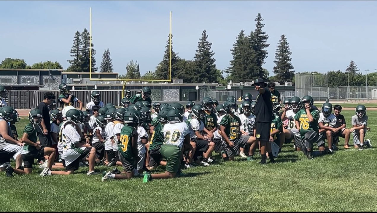 Davis High in Modesto football players speak at practice | Modesto Bee