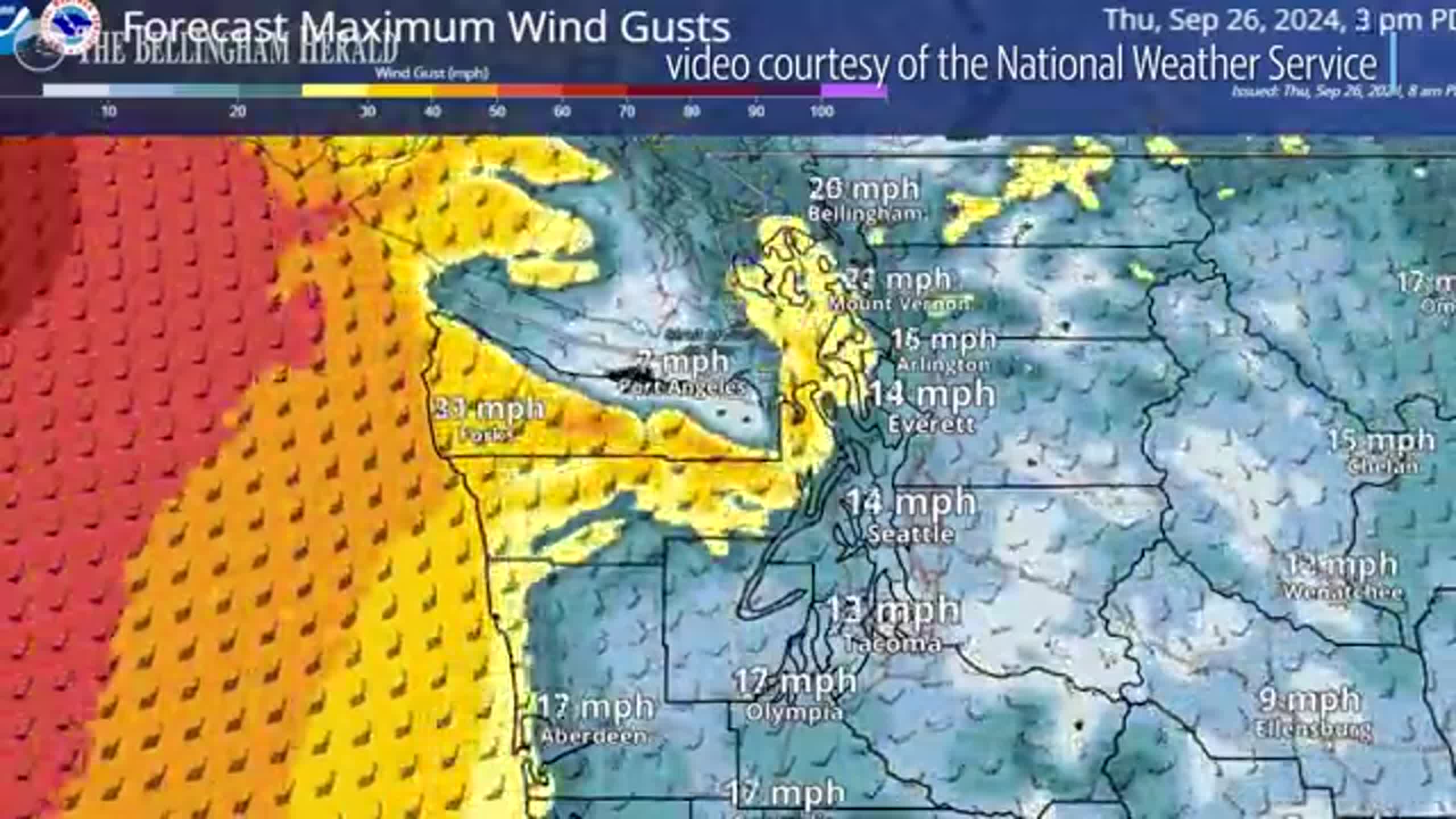 Forecast shows wind gusts above 45 mph for Western Washington ...