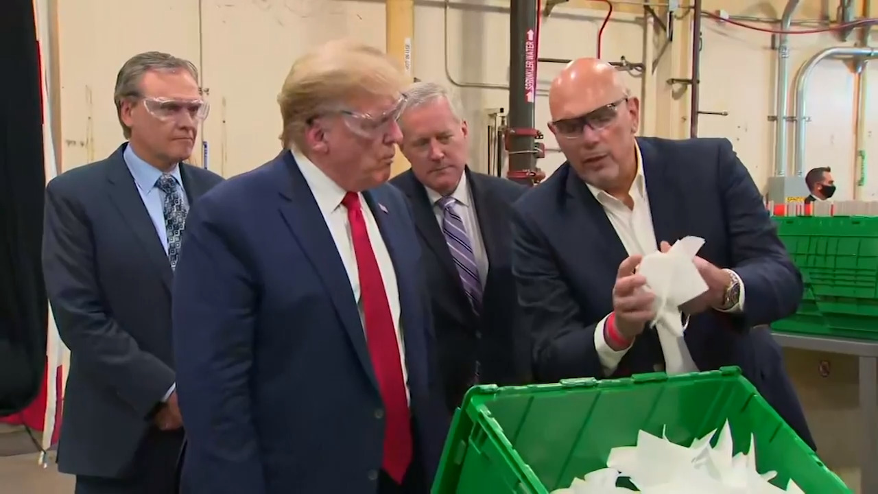 Trump tours Arizona mask factory as ‘Live and Let Die’ plays | Fort ...