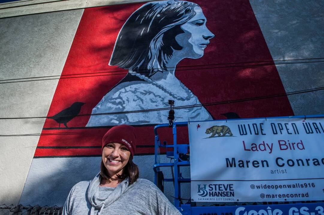 'Lady Bird' mural in Sacramento finished just two days after Oscars ...