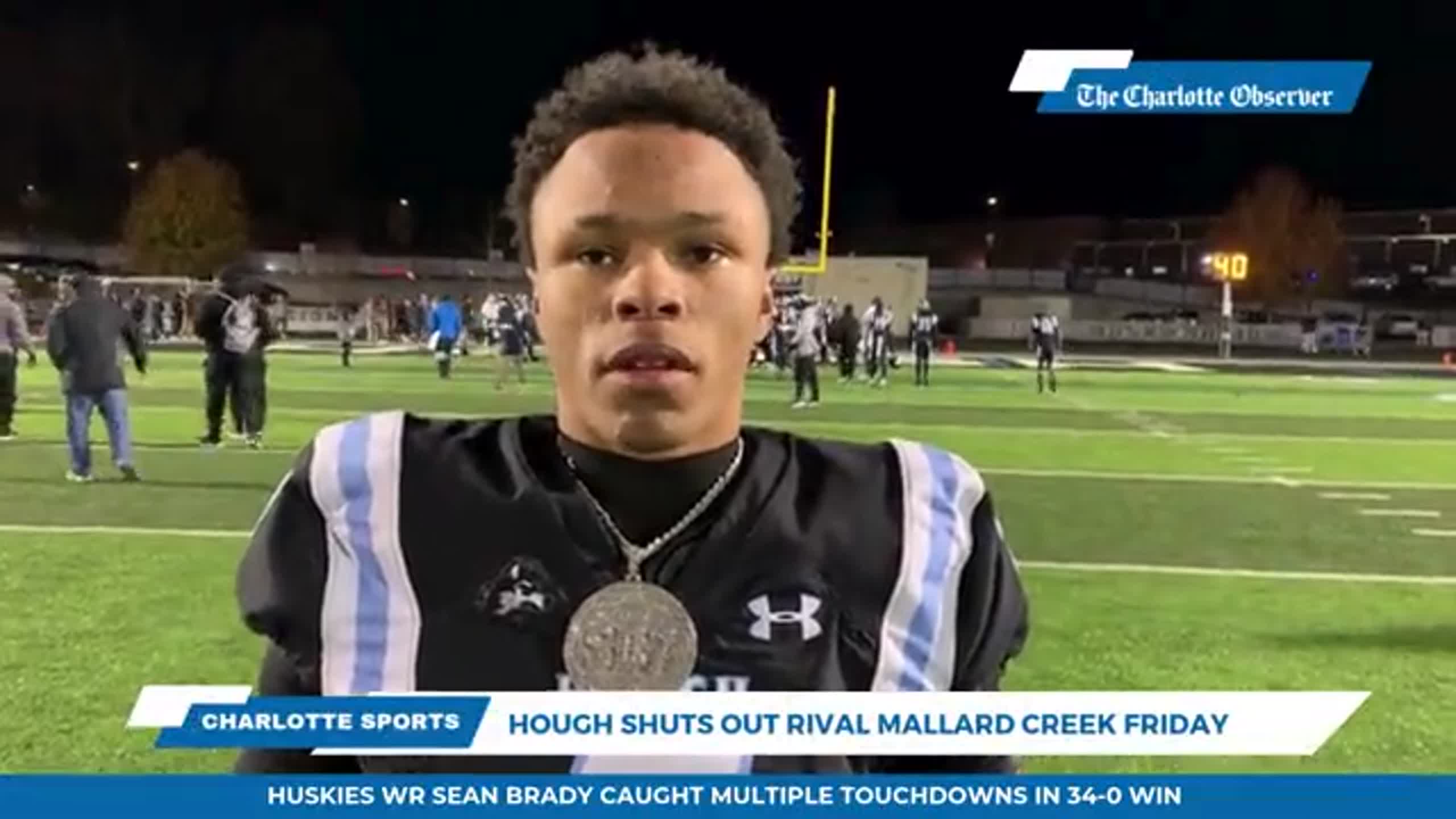 WATCH: Hough receiver Sean Brady talks after Mallard Creek win ...