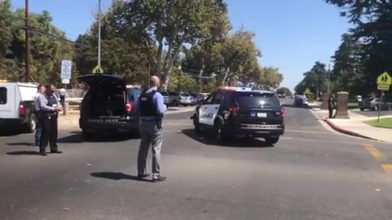 View the scene in Turlock CA where police investigate report of shots ...