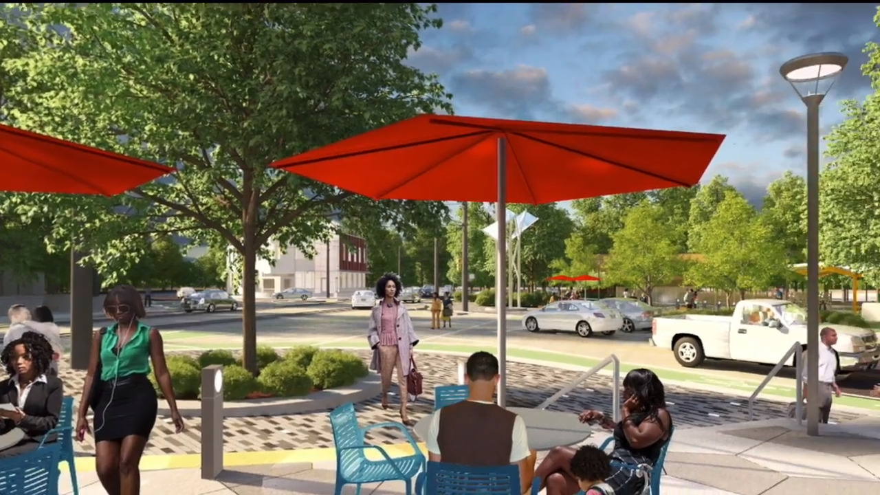 The Five Points Plaza, which will open this year, is the first public ...