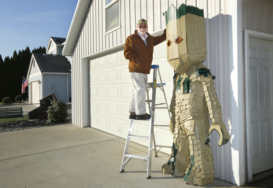 Larry Roberts tells about the wooden Young Groot, a character from the ...