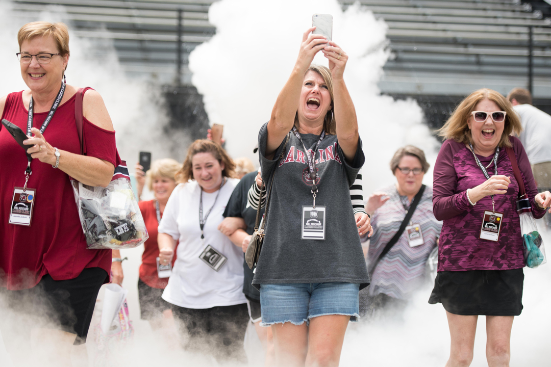 Gamecock fans get pumped up for football season at Will Muschamp Ladies ...