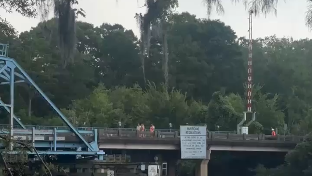 Outer Banks actors seen running across Myrtle Beach area bridge during filming | Myrtle Beach ...