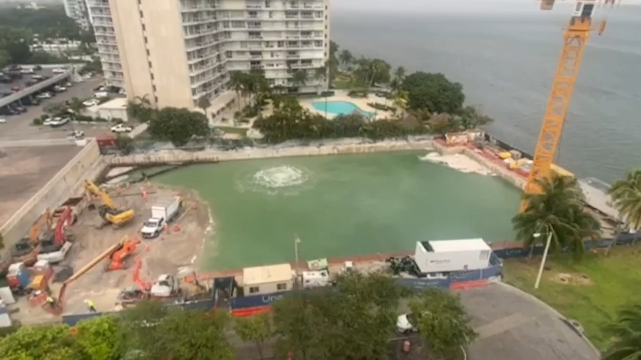 Video shows Bayfront Brickell construction site flooded | Miami Herald