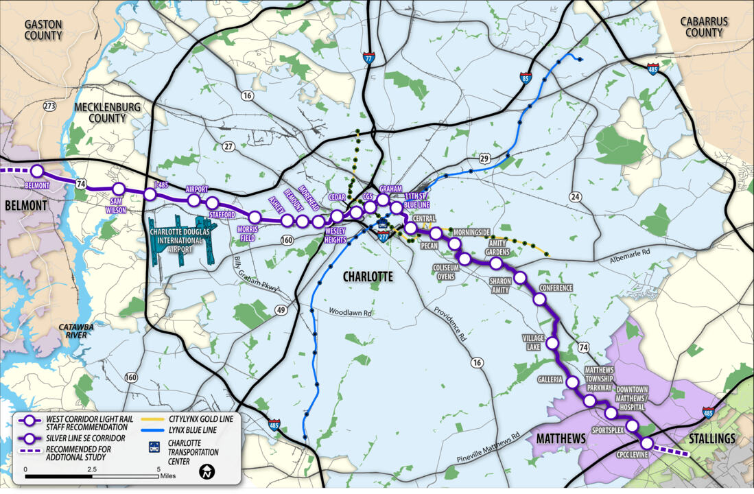 Blue Line light rail extension to Pineville, Ballantyne areas ...