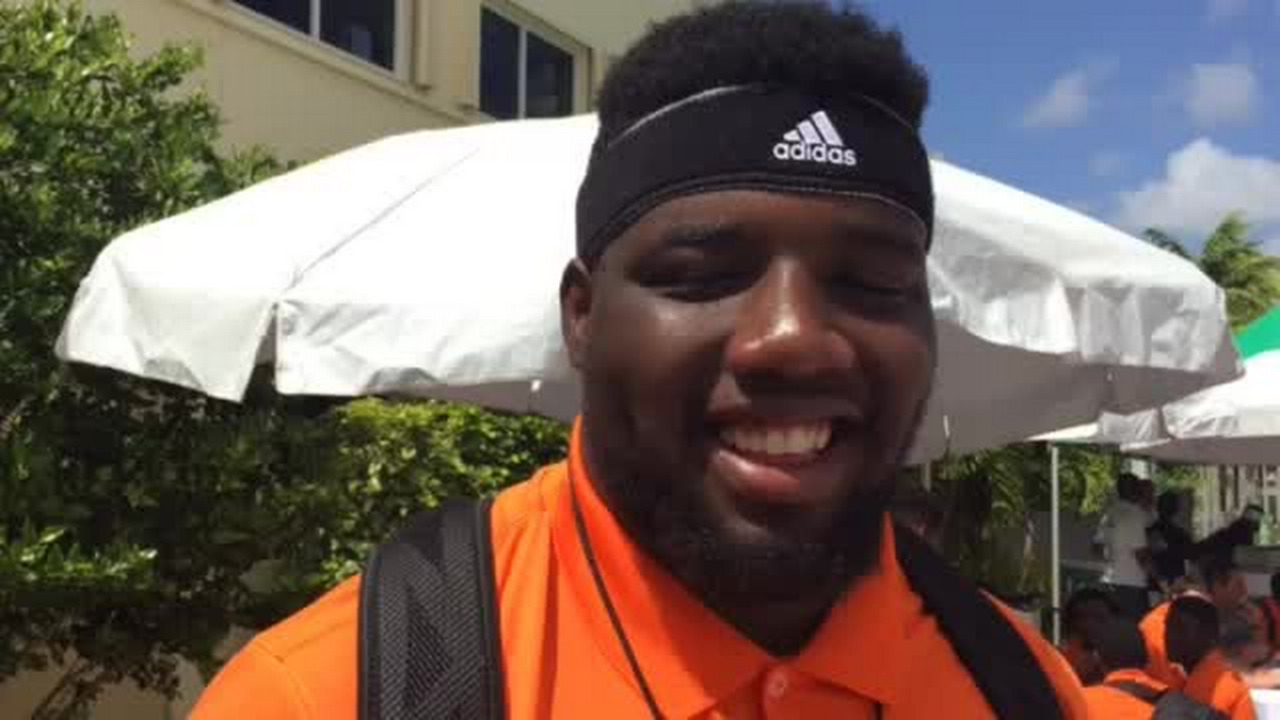 UM Football Media Day: New offensive lineman Jahair Jones | Miami Herald