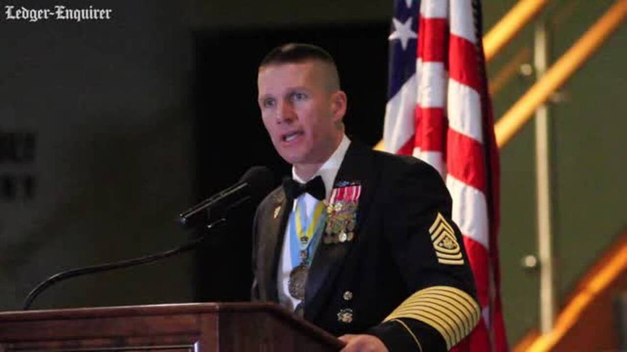 Sgt. Major of the Army Daniel A. Dailey addresses the Lighthouse ...