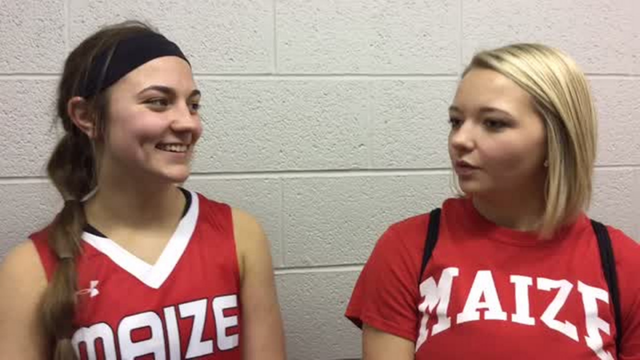 VIDEO: Maize junior Jacey Handy interviews teammate HaLee Roland ...