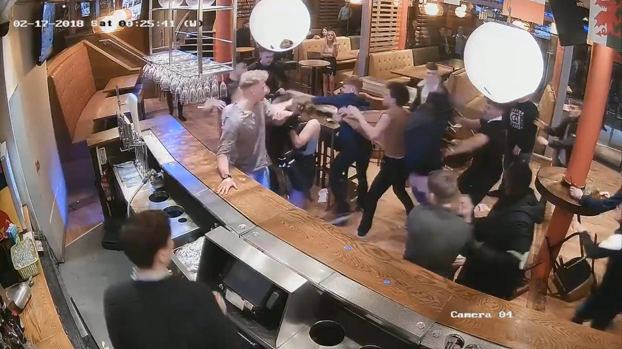 Massive bar brawl caught on surveillance video | Miami Herald