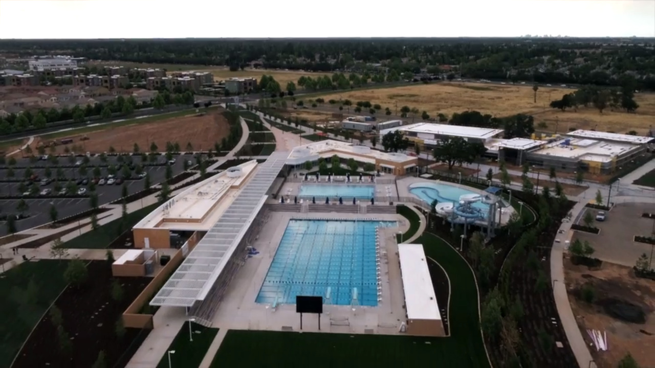 Drone video shows a first look at Elk Grove's new aquatic center | The ...