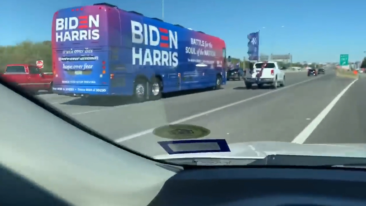 Trump supporters surround Biden bus on Texas highway: video | Fort ...