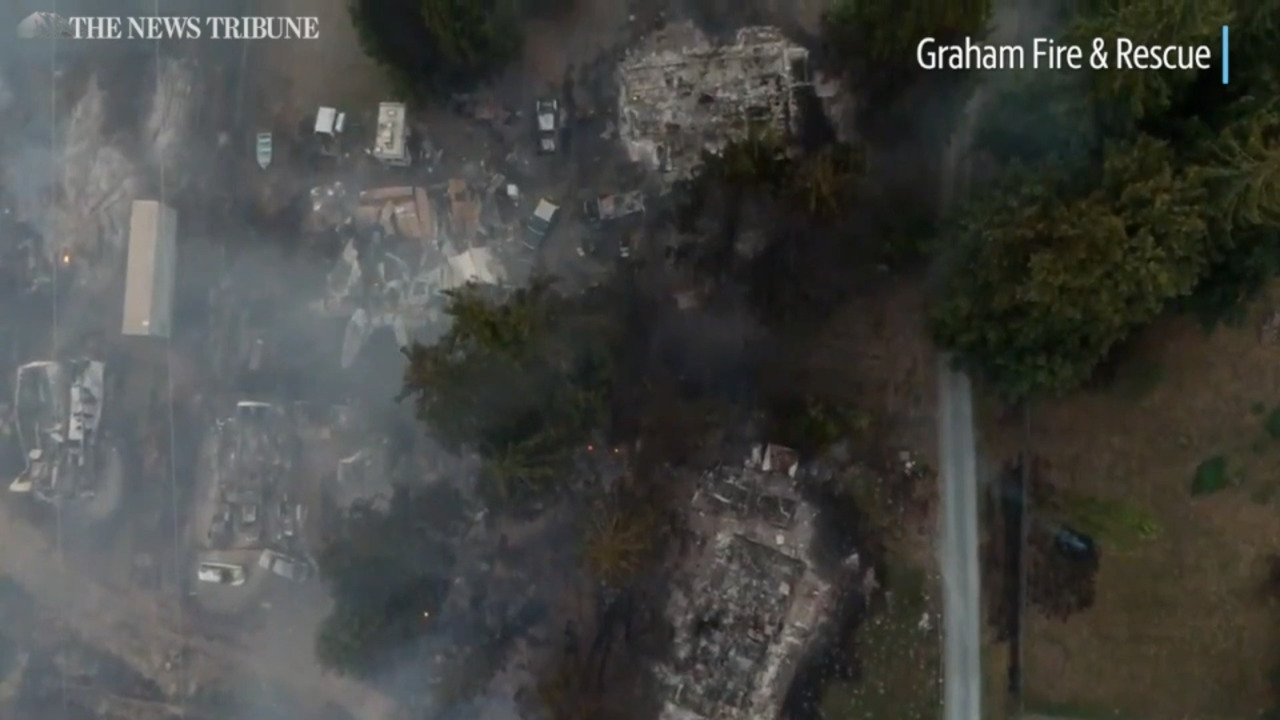 Drone video shows Graham WA fire destruction | Tacoma News Tribune