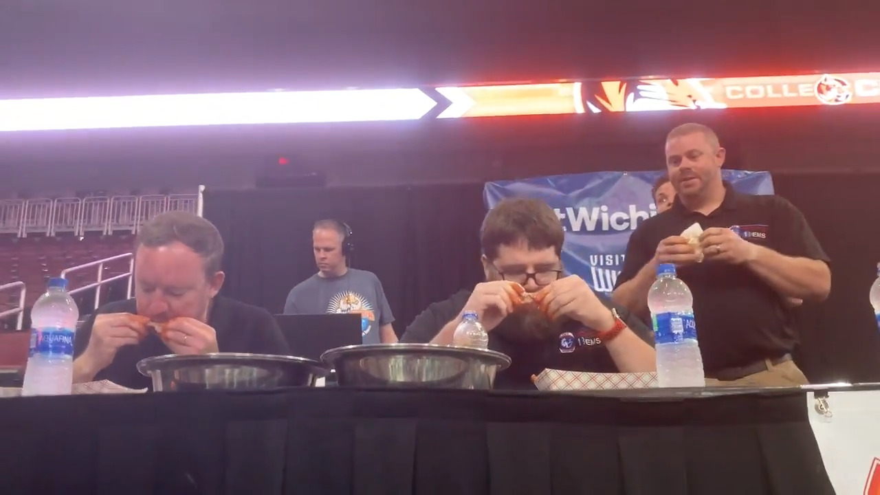 Wichita chicken wing eating contest at Intrust Bank Arena | Wichita Eagle