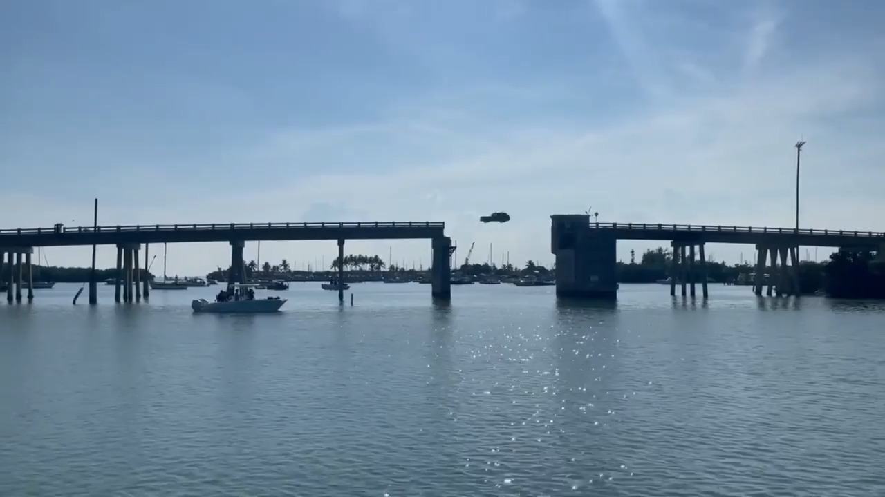 Video: pro stunt driver jumps a Florida Keys bridge | Miami Herald