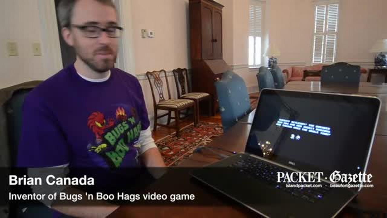 Video: 'Bugs 'n Boo Hags' inventor shows off his video game | Hilton ...