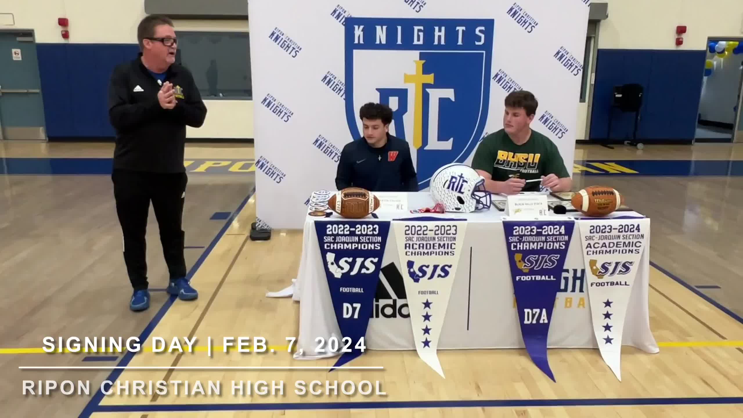 See football players at Ripon Christian and Hughson sign | Modesto Bee