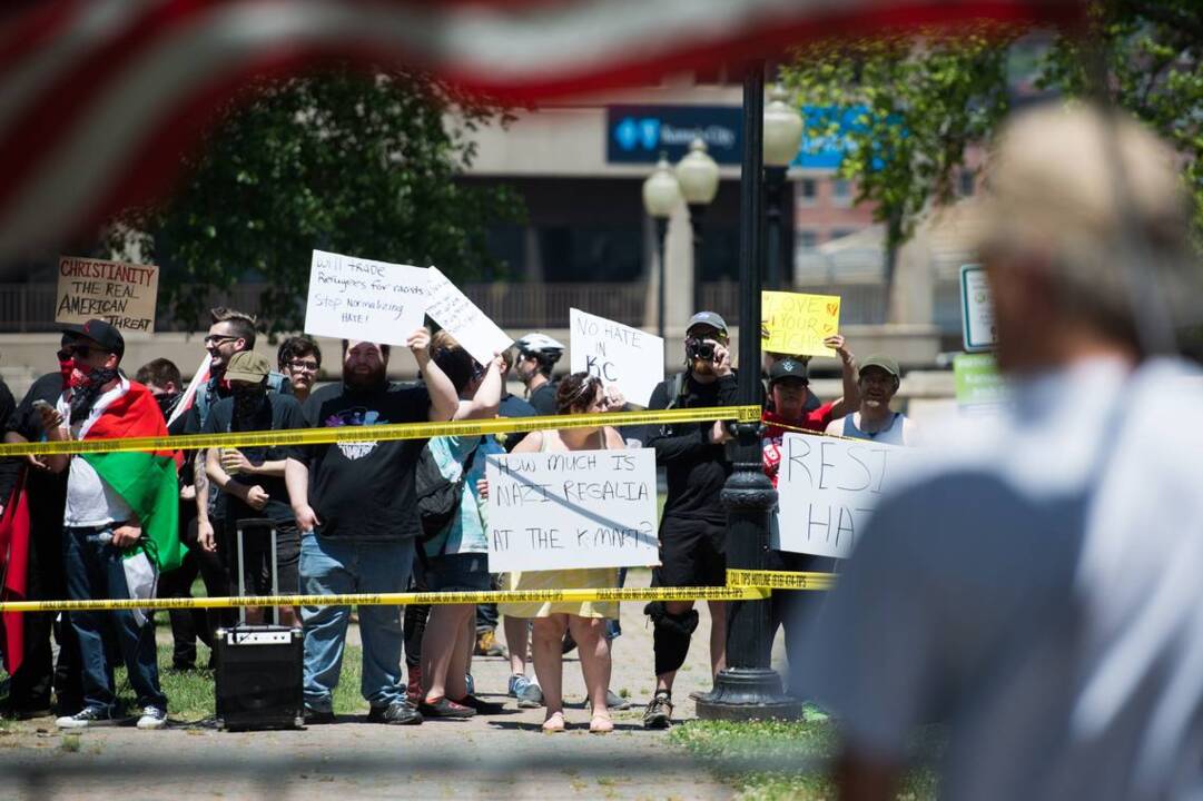 Protesters confront each other over Muslim Americans in KC | The Kansas ...