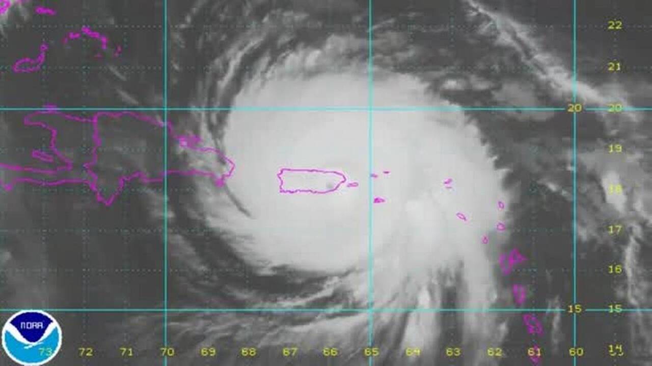 Satellite imagery shows Hurricane Maria directly over Puerto Rico ...