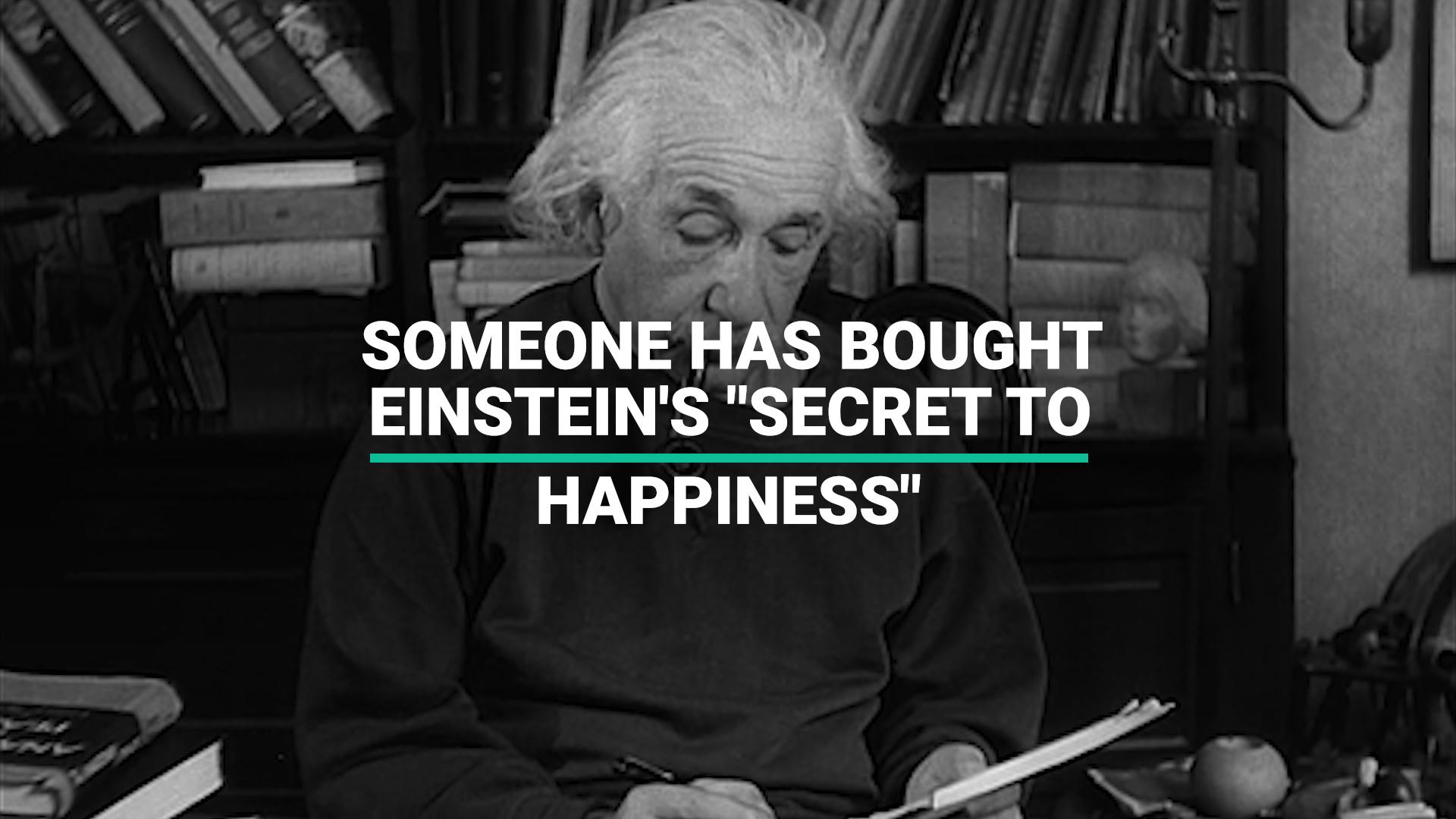 Einstein's 'Theory For Happiness' Sold For Nearly A Million Pounds ...