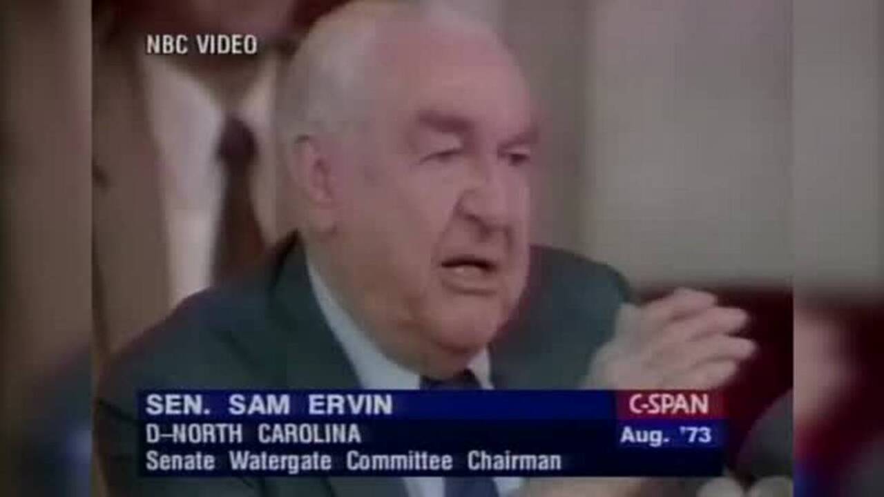 Sen. Sam Ervin of NC at Watergate hearing | Lexington Herald Leader
