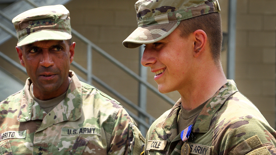 US Army Pvt Matthew Cole of Fort Moore awarded Soldier’s Medal ...