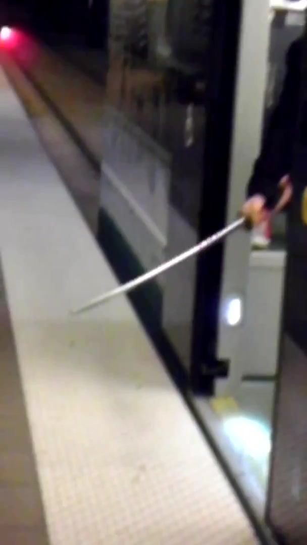 Man With Samurai Sword Breaks Up Subway Fight | HuffPost Videos