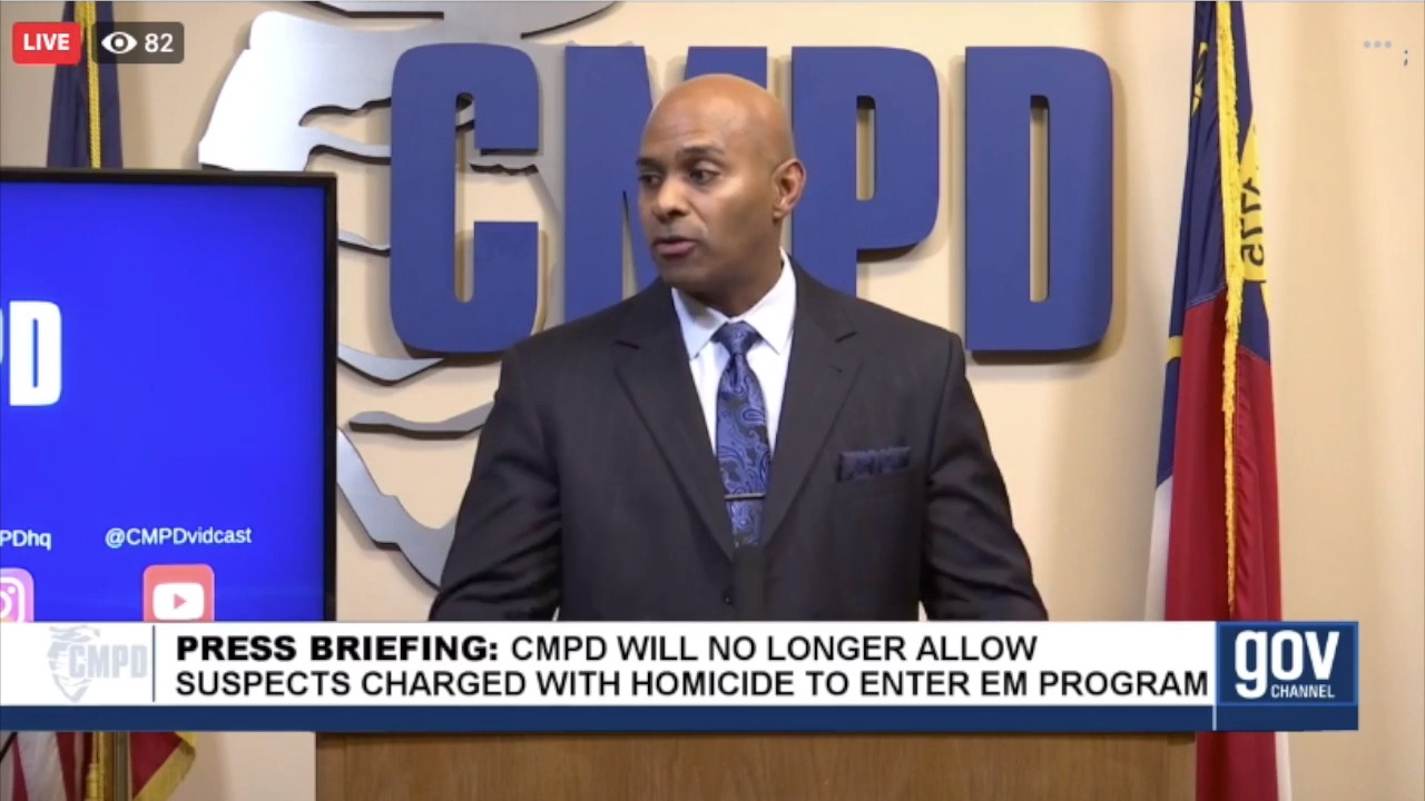CMPD Chief Kerr Putney announces no more homicide suspects will be put ...