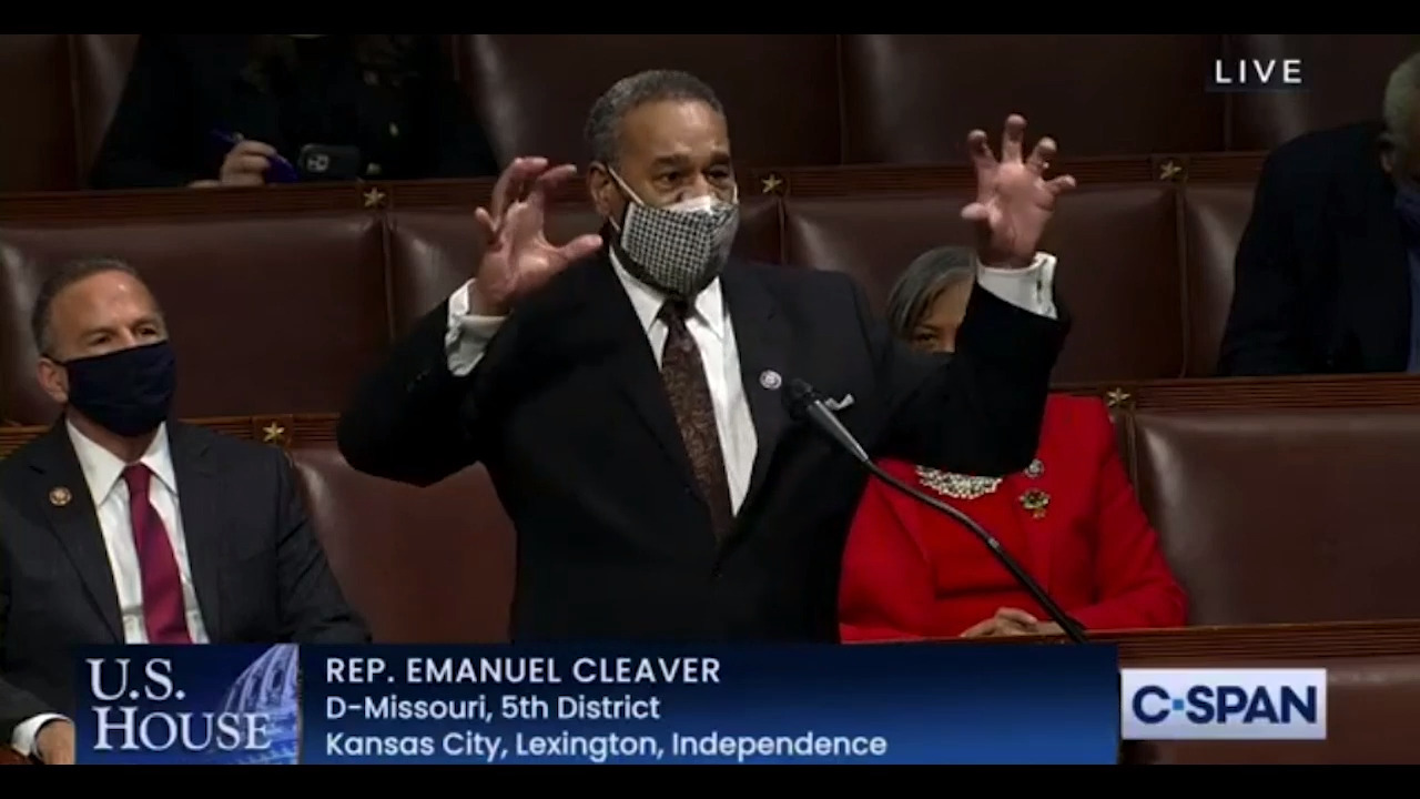 "On this day, lions are required," Missouri Congressman Cleaver tells ...