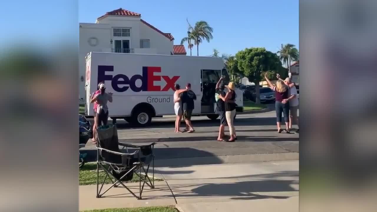 Watch neighbors socially distance dance party in Torrance CA | San Luis ...